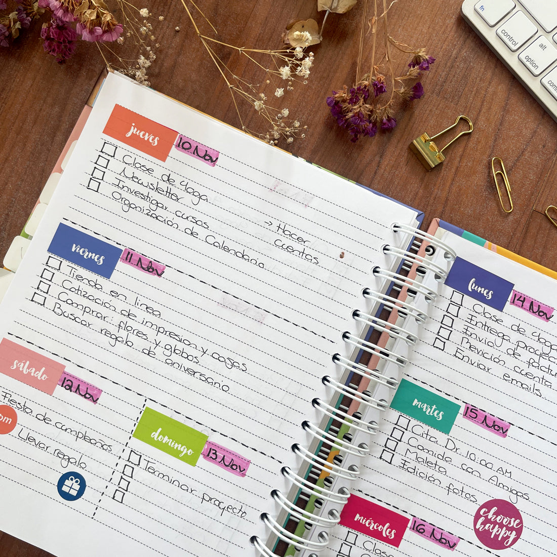 Agenda/Libreta Plumas – Puntos Suspensivos